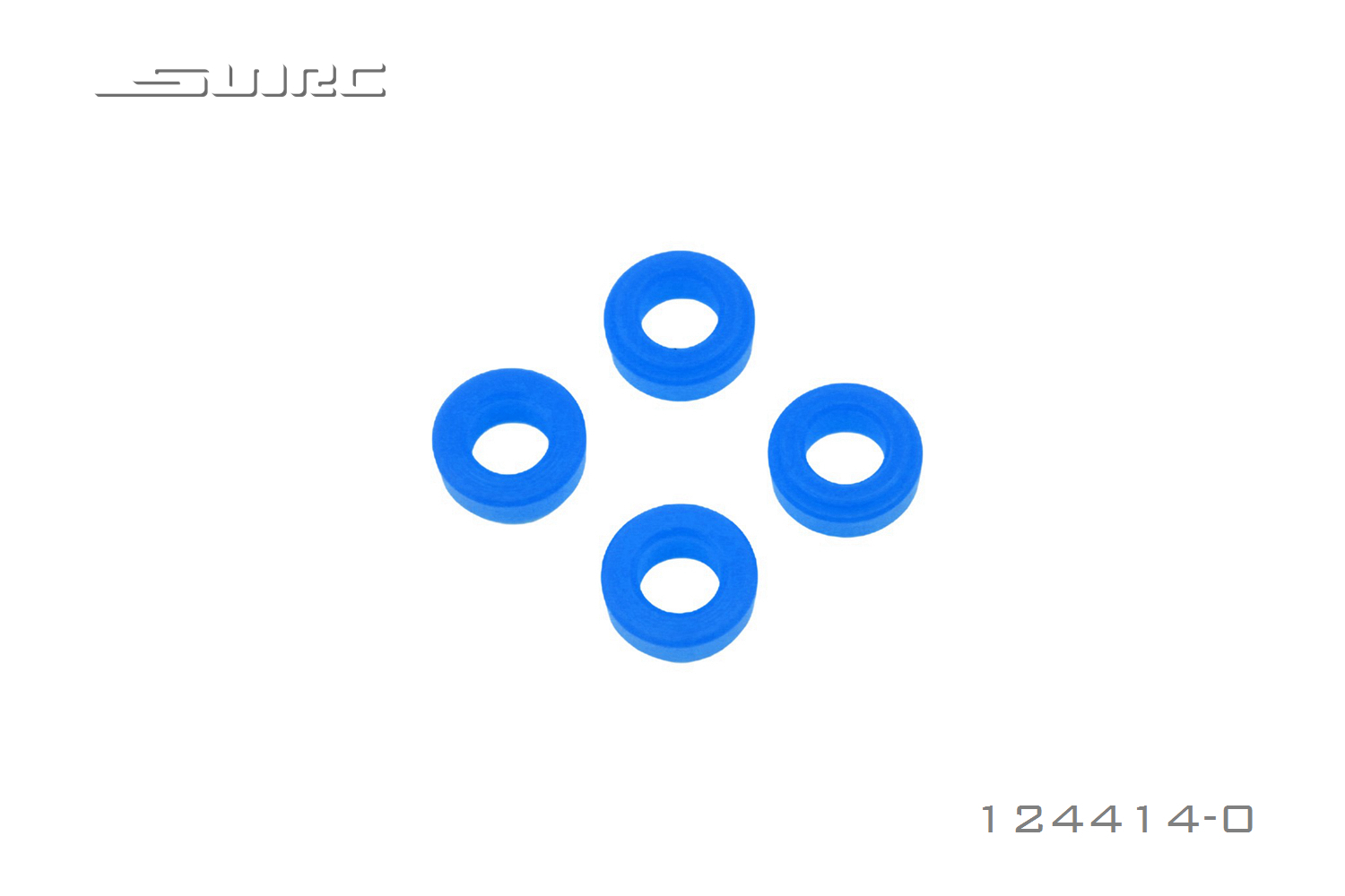SNRC 1/10配件 124414-0 贯穿避震轴隔- 3x2.0 蓝色 - www.sn-rc.com