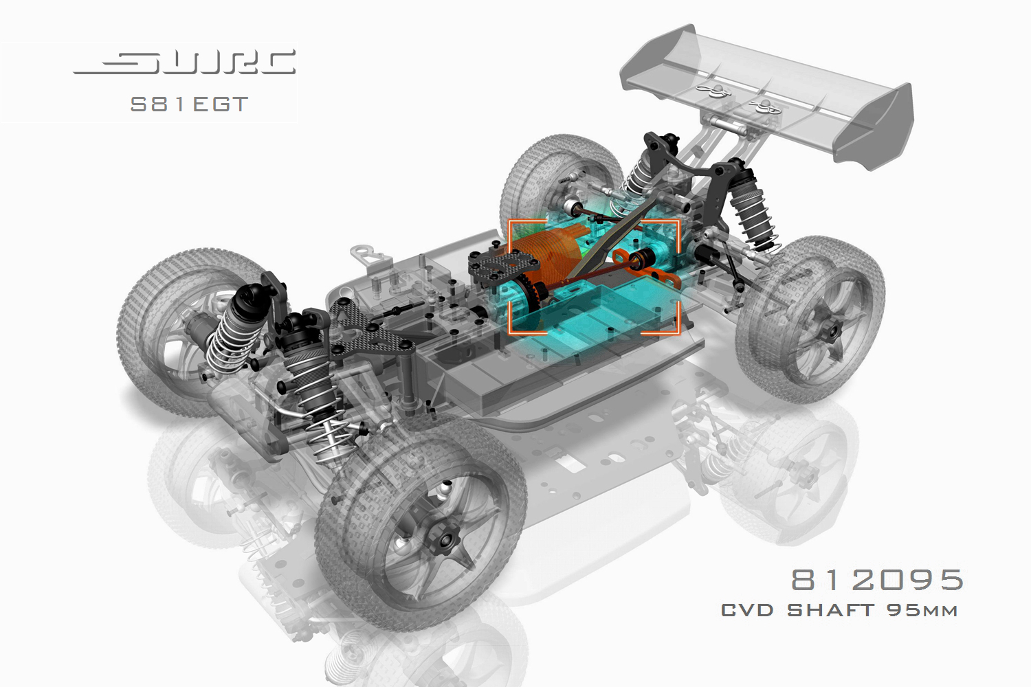 SNRC 812095 1/8 RC Accessories CVD SHAFT 95mm - www.sn-rc.com